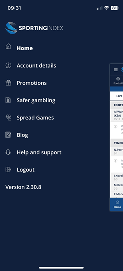 Website Changes Mobile | Sporting Index